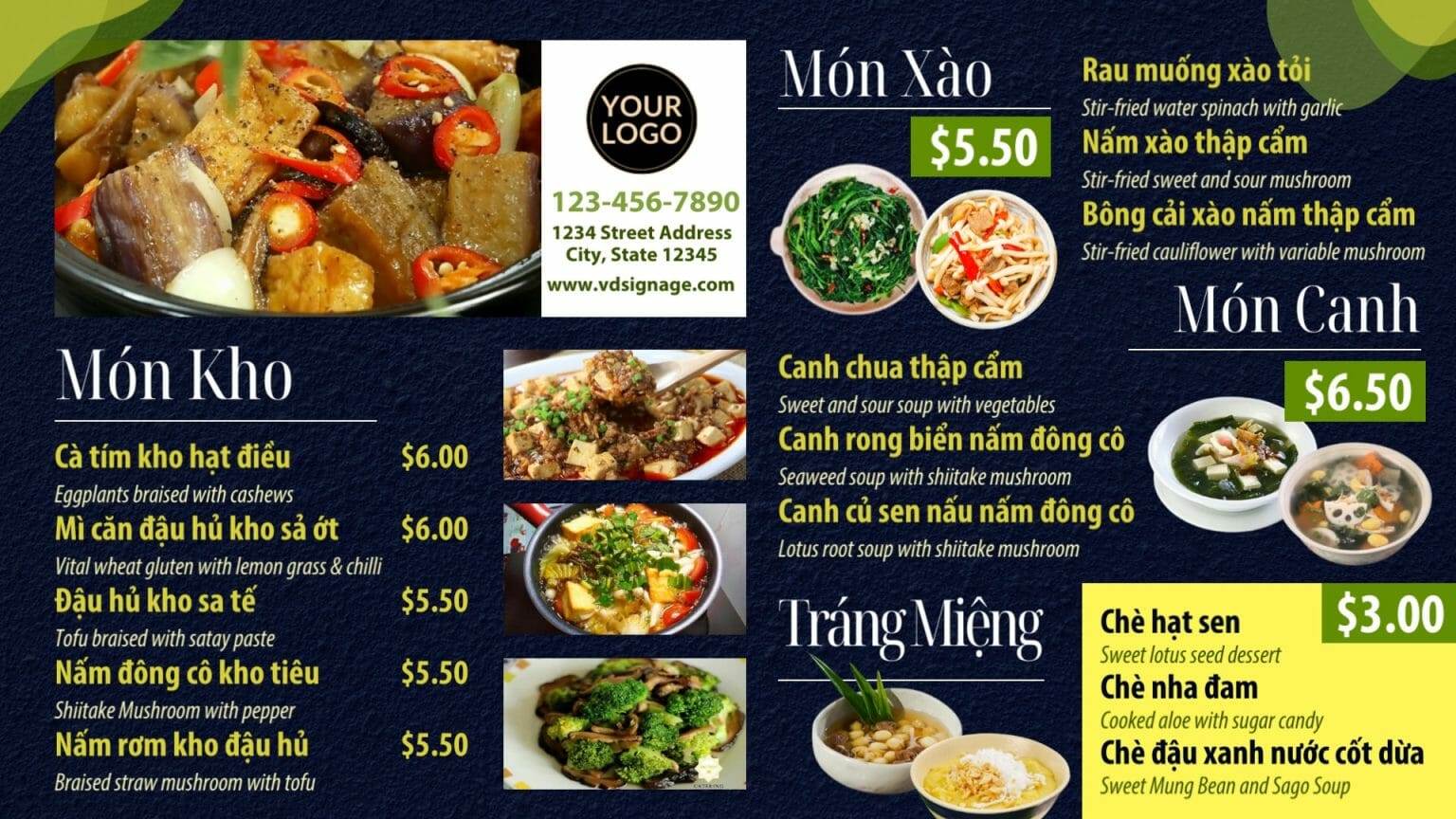 Digital Menu Templates Beautiful - Elegant - Dynamic Restaurant